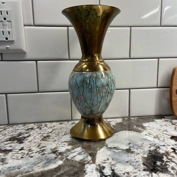 Vintage | Accents | Vintage 95s Dealft Brass Vase | Poshmark